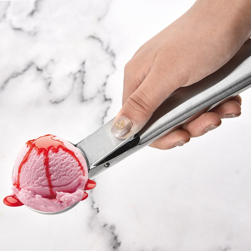 Ice Cream Tools Scoop Easy Trigger Stainless Steel... – Grandado
