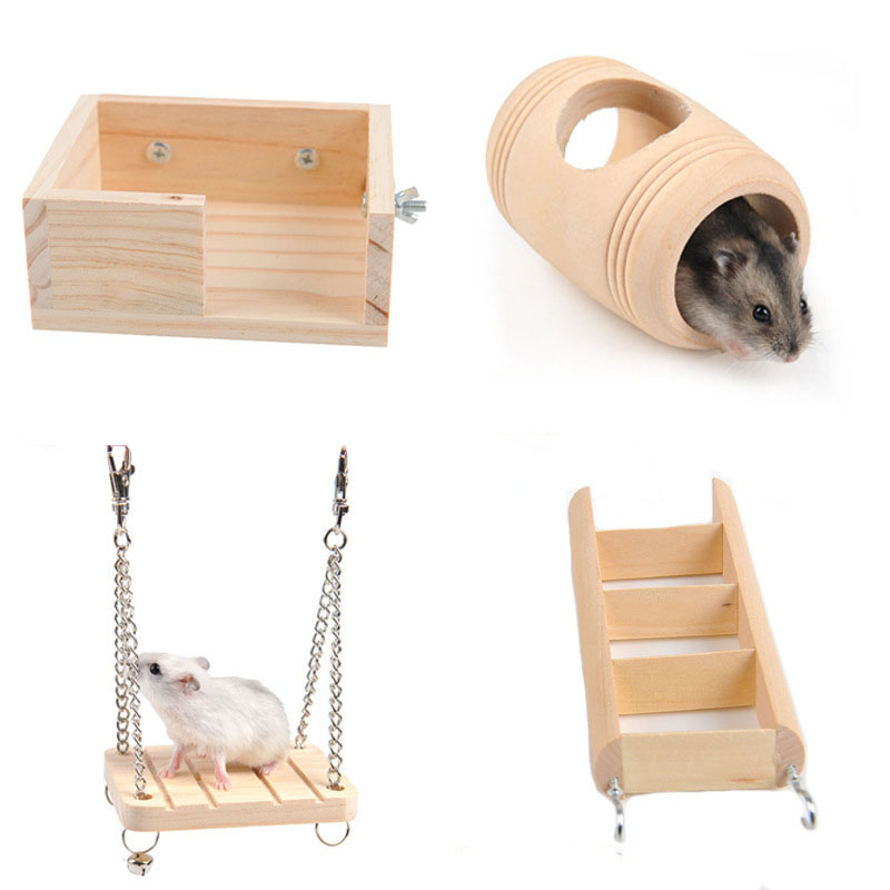 Houten Hamster Muis Tunnelbuis Speelgoed Hamster K... – Vicedeal
