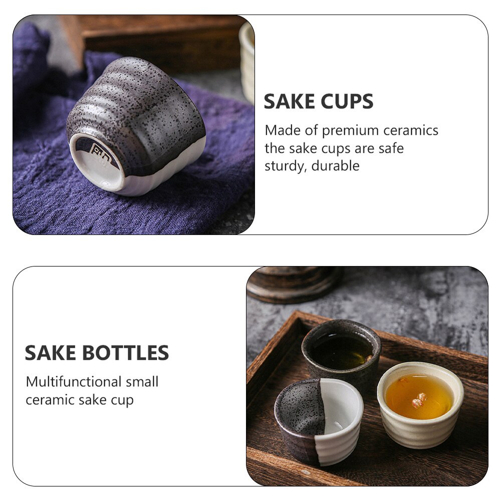 3pcs Japanese Style Sake Cups Ceramic Sake Serving... – Grandado