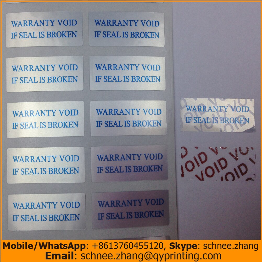 100pcs tamper proof labels product ahesive label w... – Vicedeal