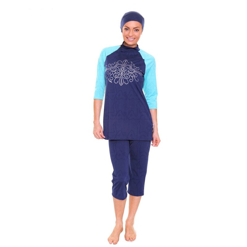 Full Coverage Modest Muslim Swimwear Islamic Swims... – Vicedeal