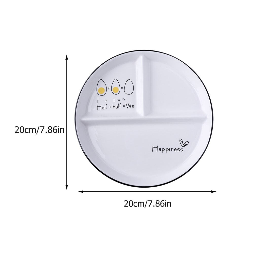 2pcs 3-Grid Plates Diet Dining Plates Food Serving... – Grandado