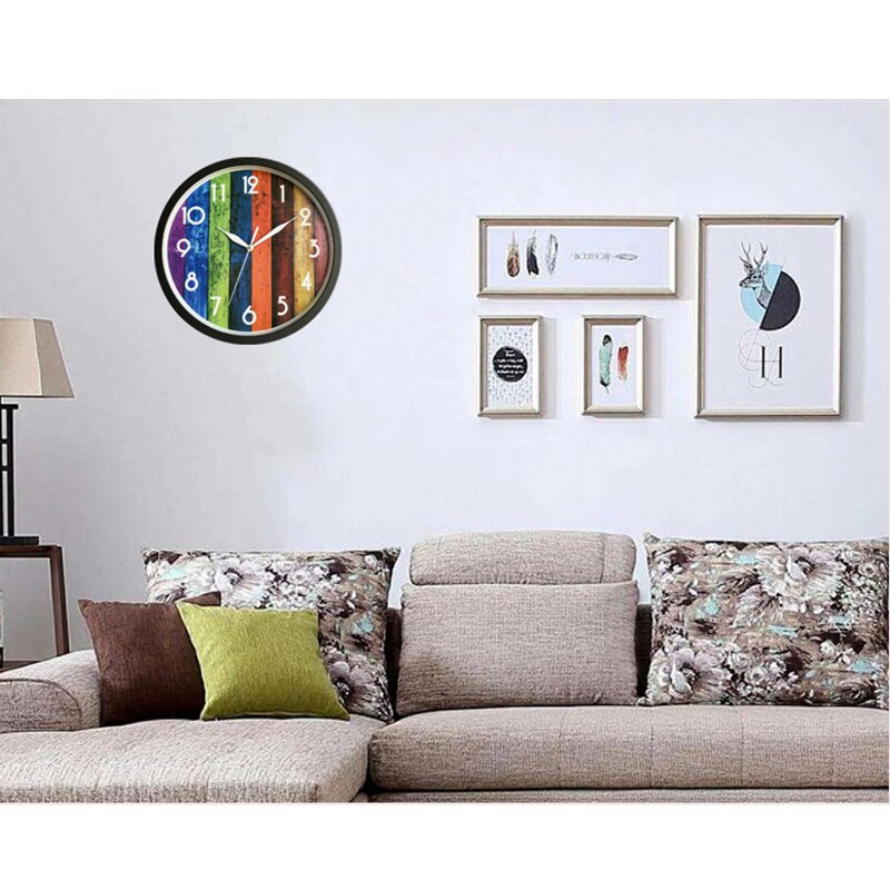 Wall Clock Vintage Style 12 Inch Silent Round Wall... – Grandado