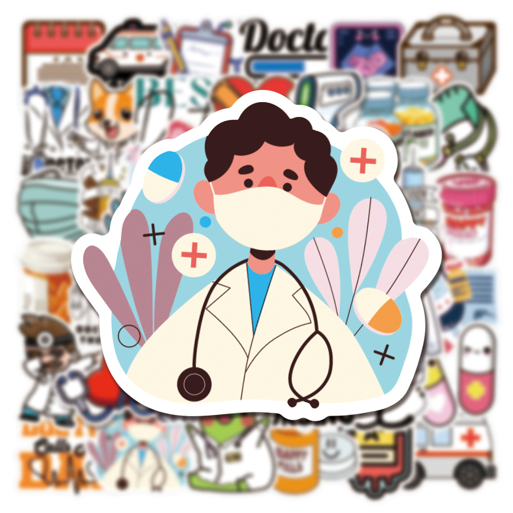 10/30/50pcs Doctor Nurse Cute Cartoon Stickers Dec... – Vicedeal