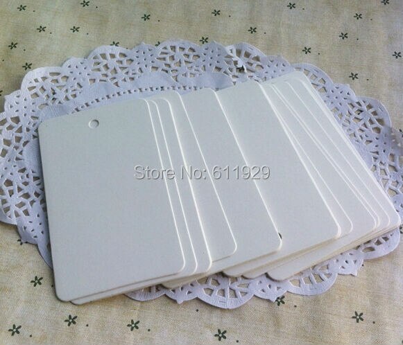 200 pcs/lot blank white 350 gsm paper tag 6x10cm/b... – Grandado