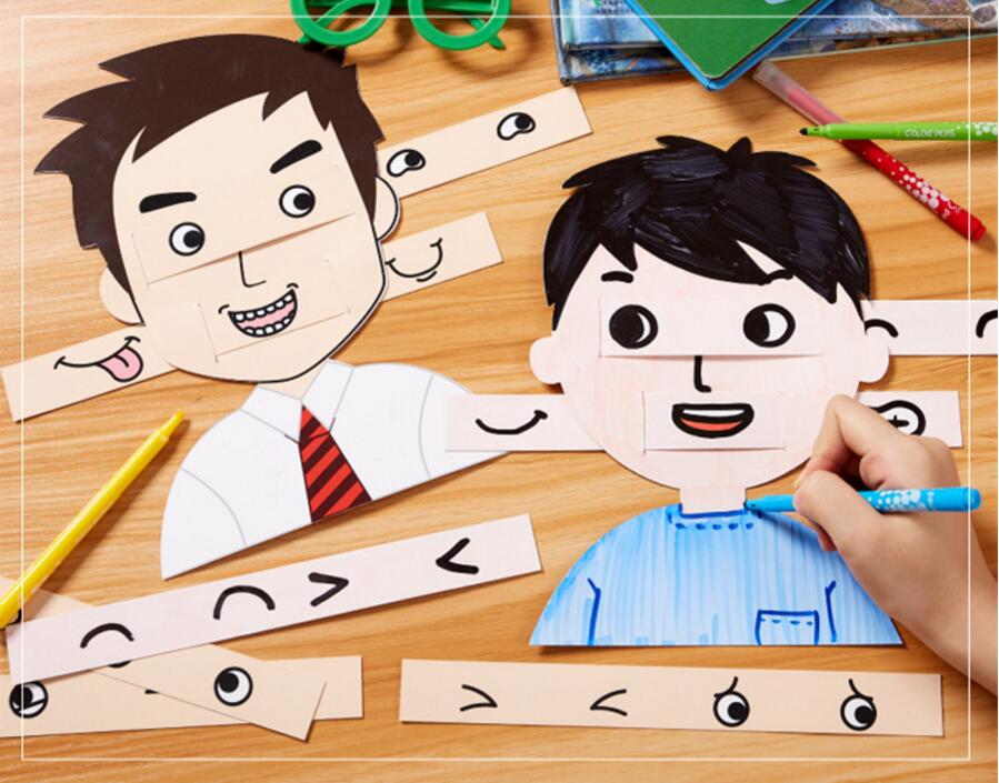 DIY Facial Expression Puzzle Toy Kindergarten Teac... – Grandado