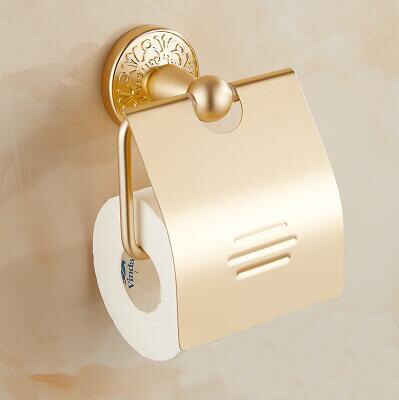 Golden paper holder, European antique toilet paper... – Grandado