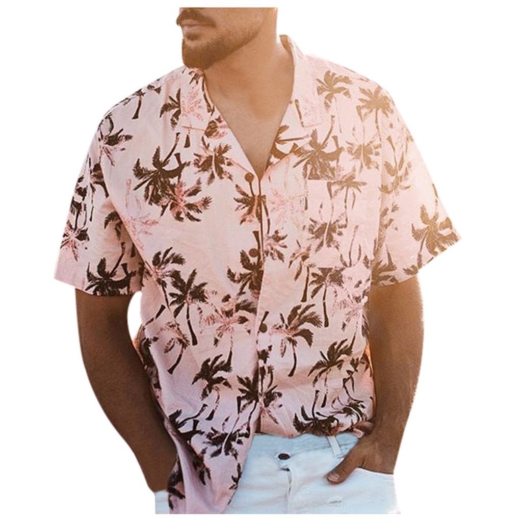 Mannen Zomer Mode Toevallige Revers Print Korte Mo... – Vicedeal
