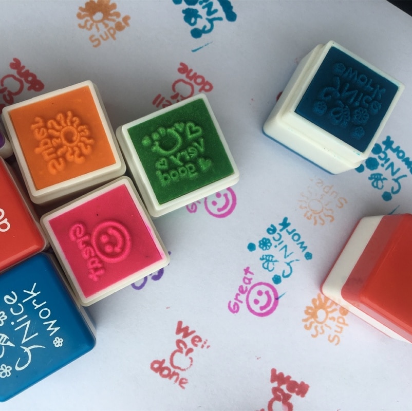 6pcs/set Teachers Stamper Motivation School Praise... – Grandado