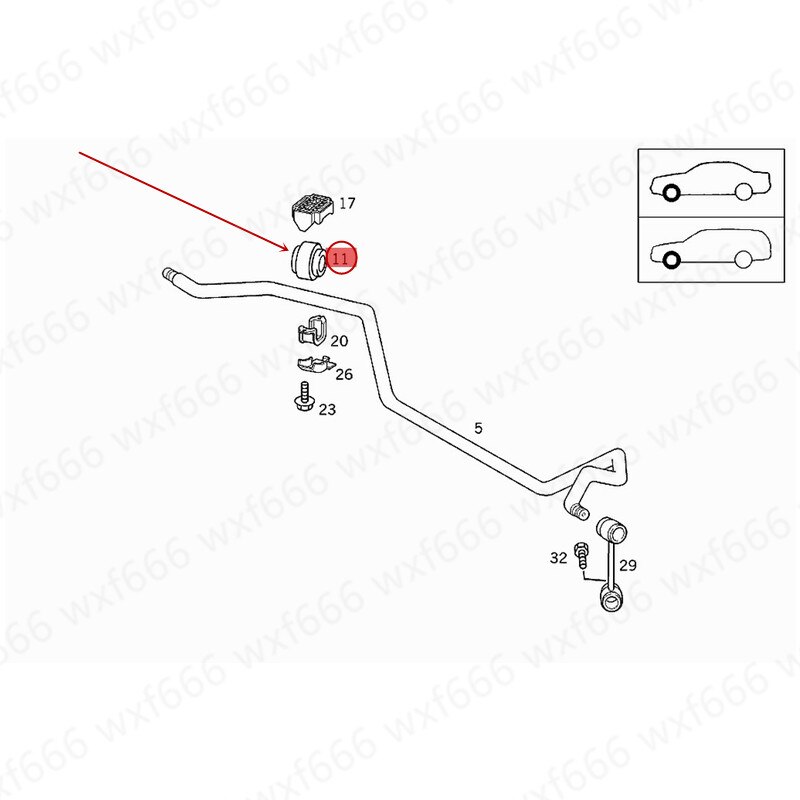 Bil front balansstång gummihylsa bussning gummi la... – Grandado
