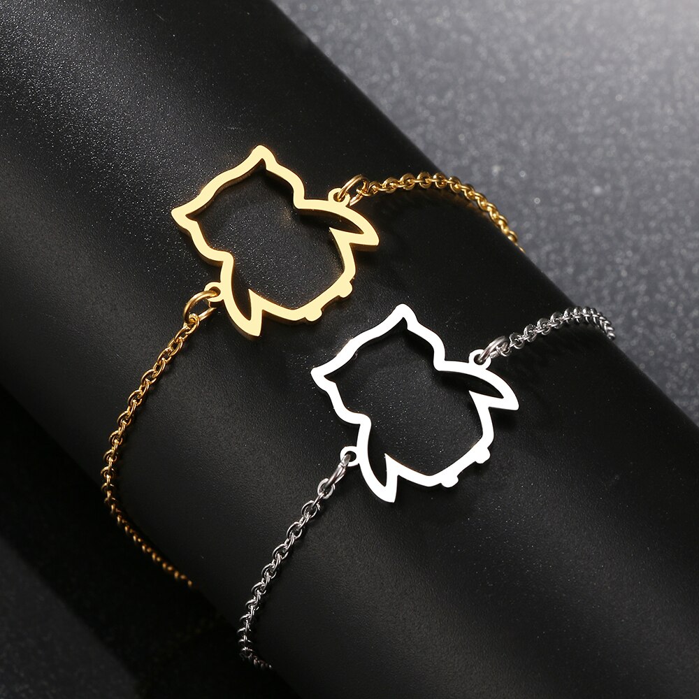 Stainless Steel Bracelets Hollow Owl Animal Chain ... – Grandado