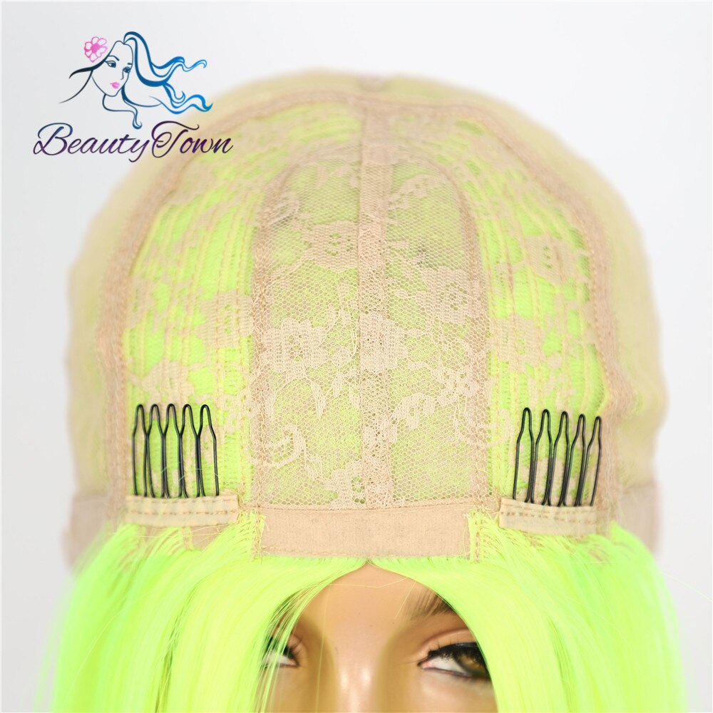 BeautyTown Simulated Scalp Neon Yellow Straight Wi... – Grandado