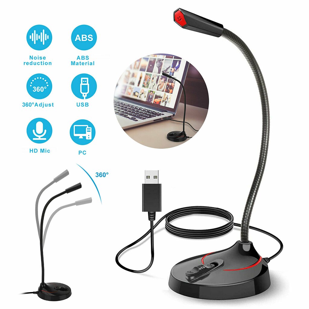 PC Microphone USB Computer Condenser Gaming Mic Pl... – Grandado