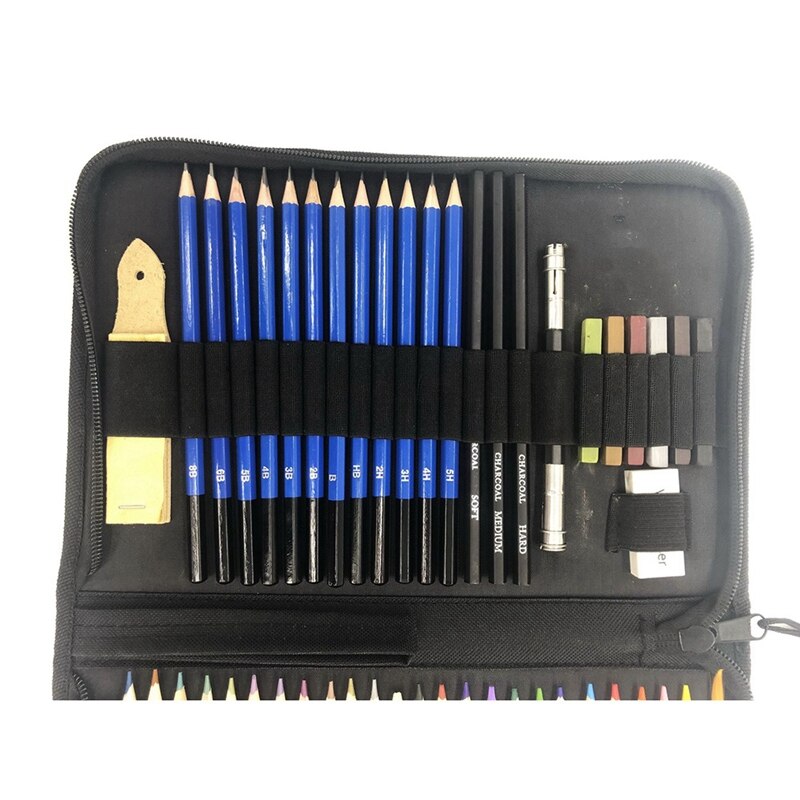 Art Pencil 51Pcs Set Colored Pencils Sketch Kit Ar... – Vicedeal
