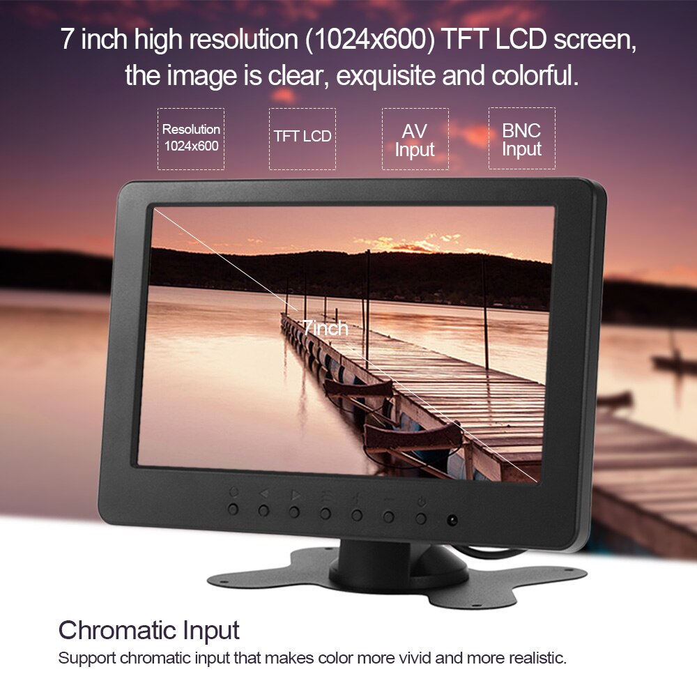 S701 7 polegada do Monitor TFT LCD de Tela 16:9 10... – Grandado