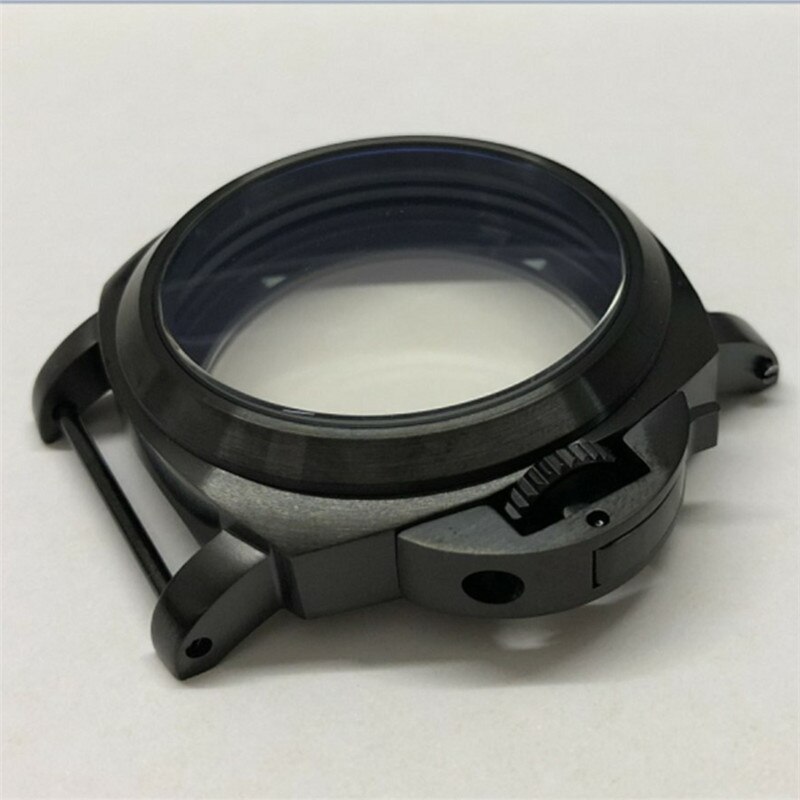 44mm Black Brushed Stainless Steel Watch Case 5ATM... – Grandado