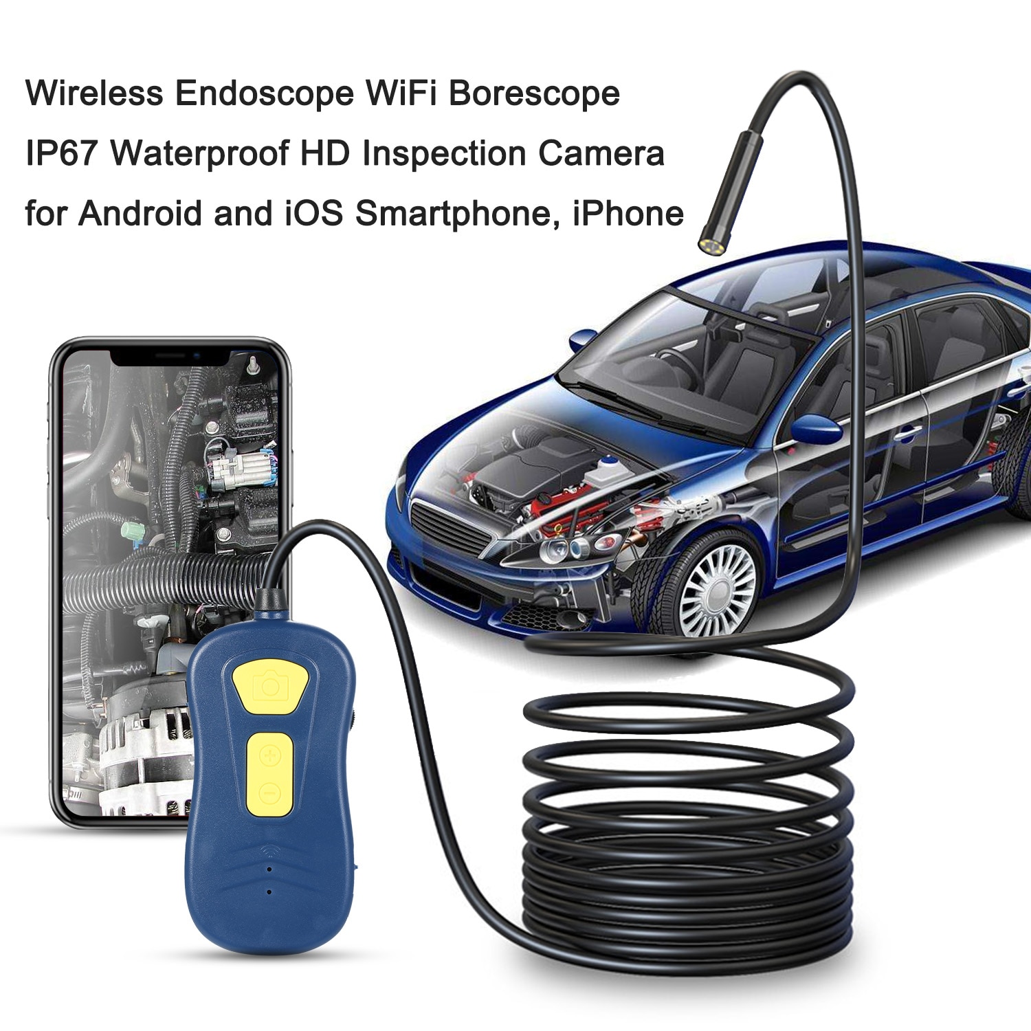 Draadloze Endoscoop WiFi Borescope Snake Camera IP... – Grandado