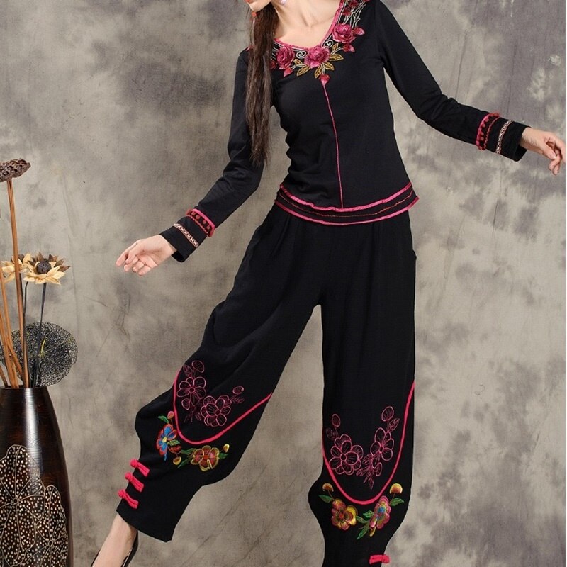 Ethnic Pantalon Femme Women Autumn Spring Hippie L... – Grandado