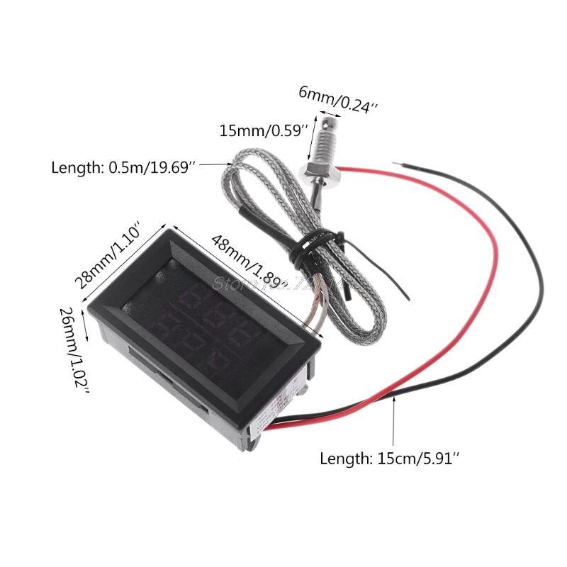 Dual Digital LED Display Thermometer K-type Indust... – Grandado