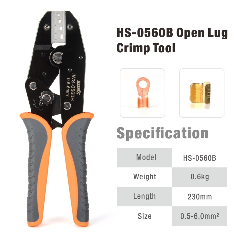IWS-0560B OT Copper Open Lug Nose Crimping Plier 3... – Vicedeal