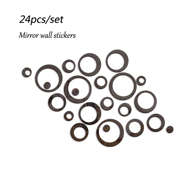 24Pcs Diy Spiegel Muur Sticker Ronde Spiegel Tv Ac... – Grandado