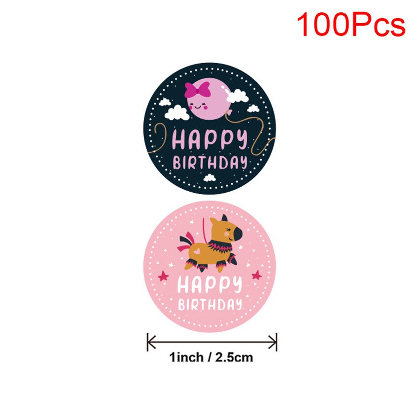 100-500Pcs Cute animals Happy Birthday Stickers Pa... – Vicedeal