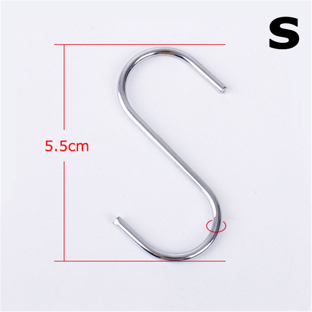 Stainless Steel S-Shape Hook Kitchen Bedroom Multi... – Grandado