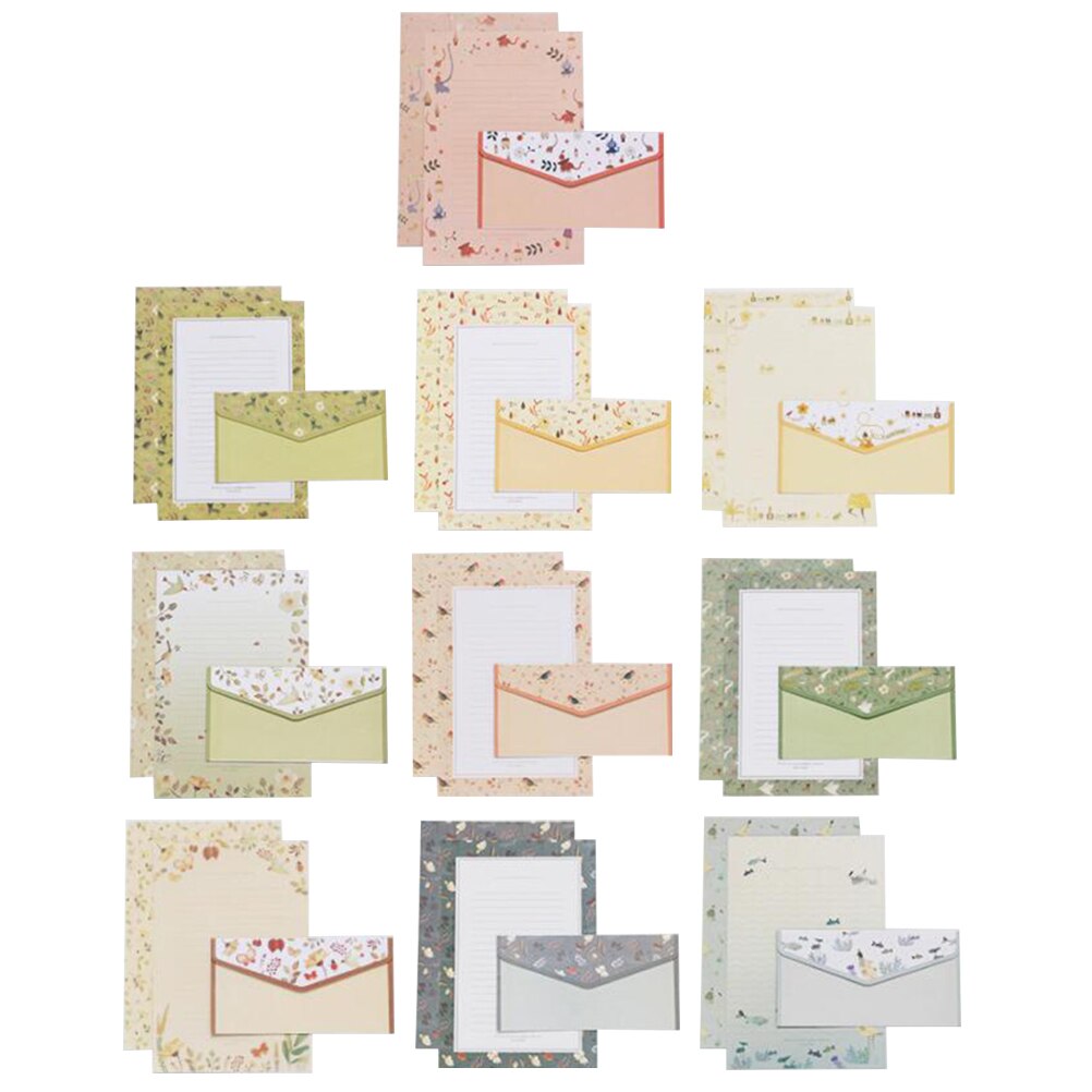 10Sets A5 Flower Printing Envelope and Letter Pape... – Grandado