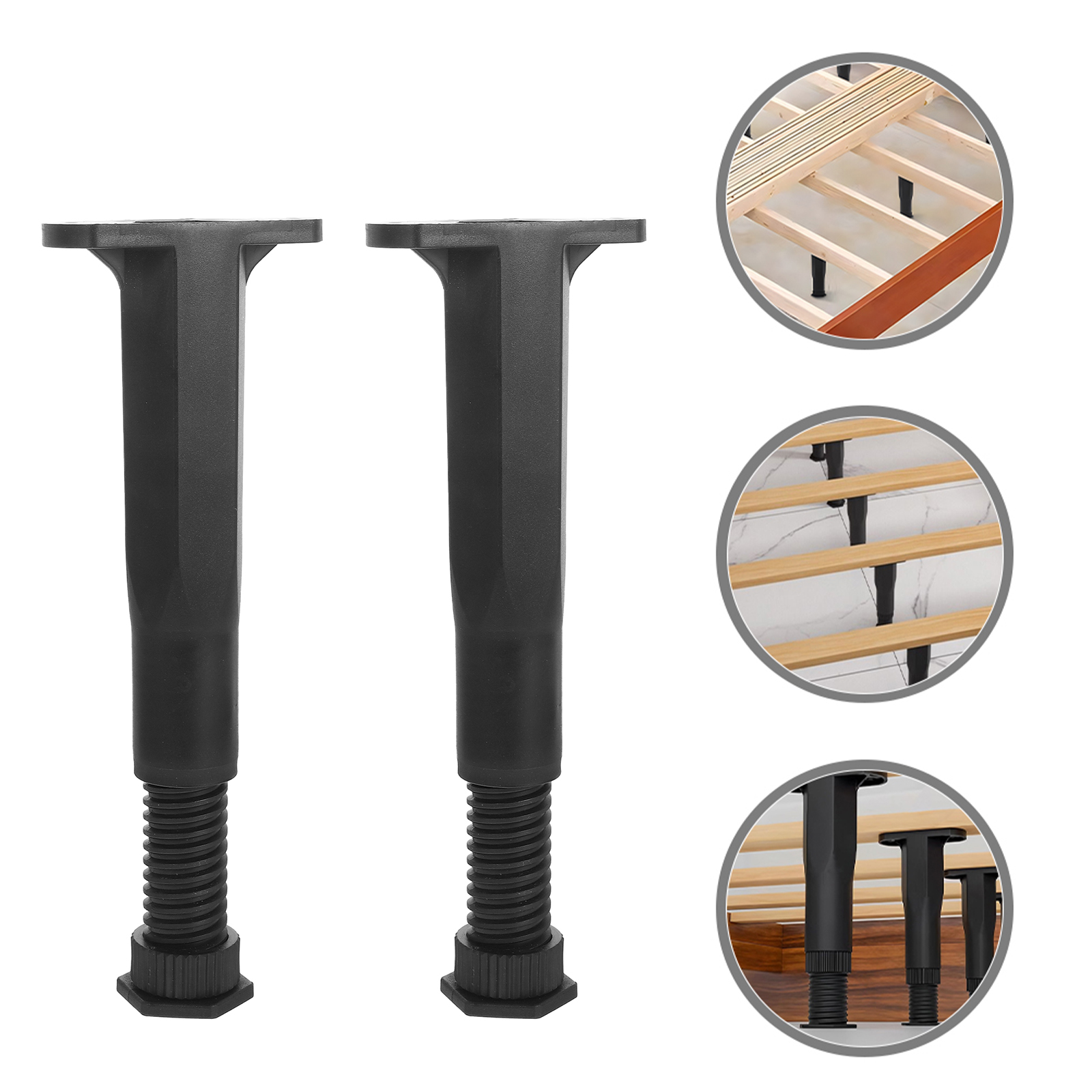 2 Pcs Bed Support Legs Adjustable Bed Frame Feet R... – Grandado