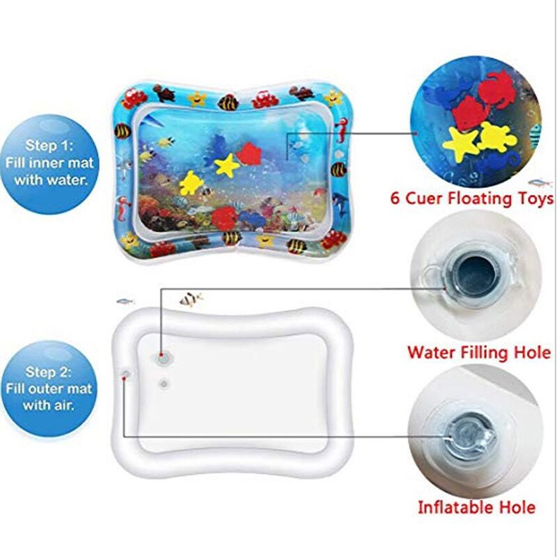 Baby Water Play Mat Summer Kids Inflatable Funny T... – Grandado