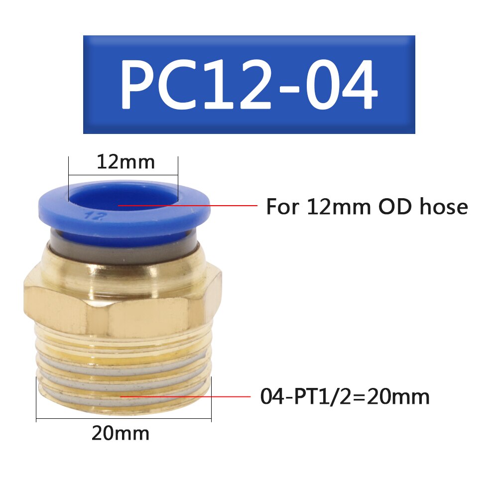 50Pcs Pneumatic Fitting Tube Connector Fittings Ai... – Grandado