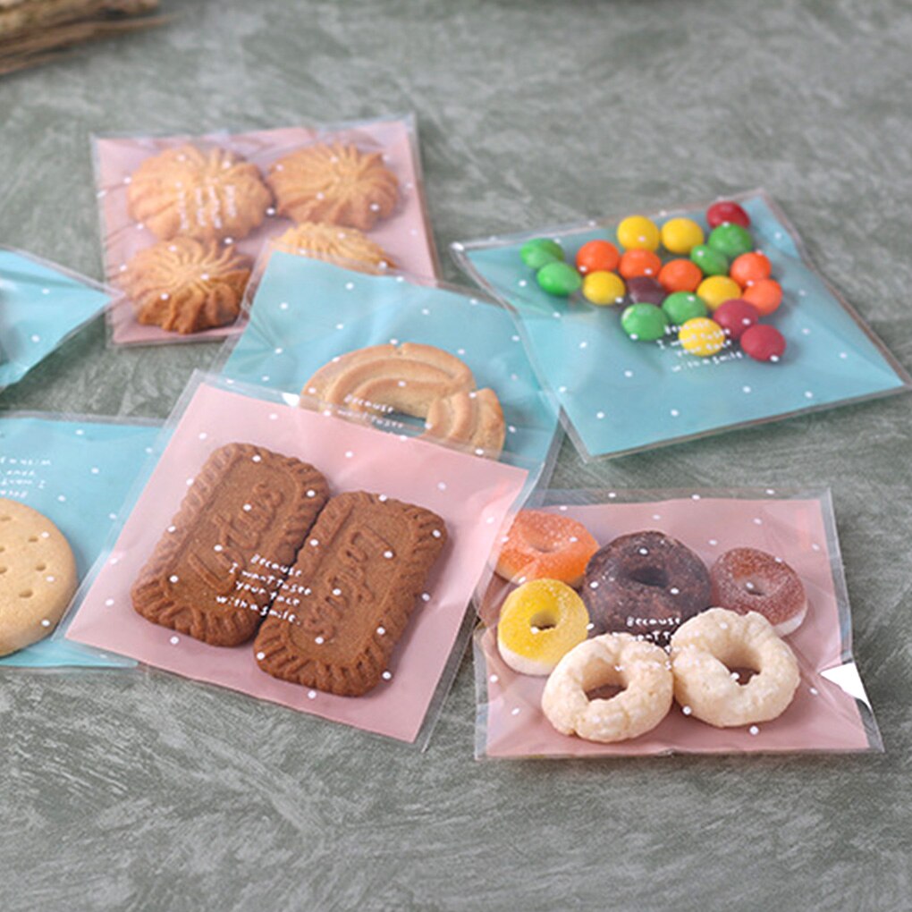 100pcs Cookie Storage Bag Sweets Biscuit Packing P... – Grandado