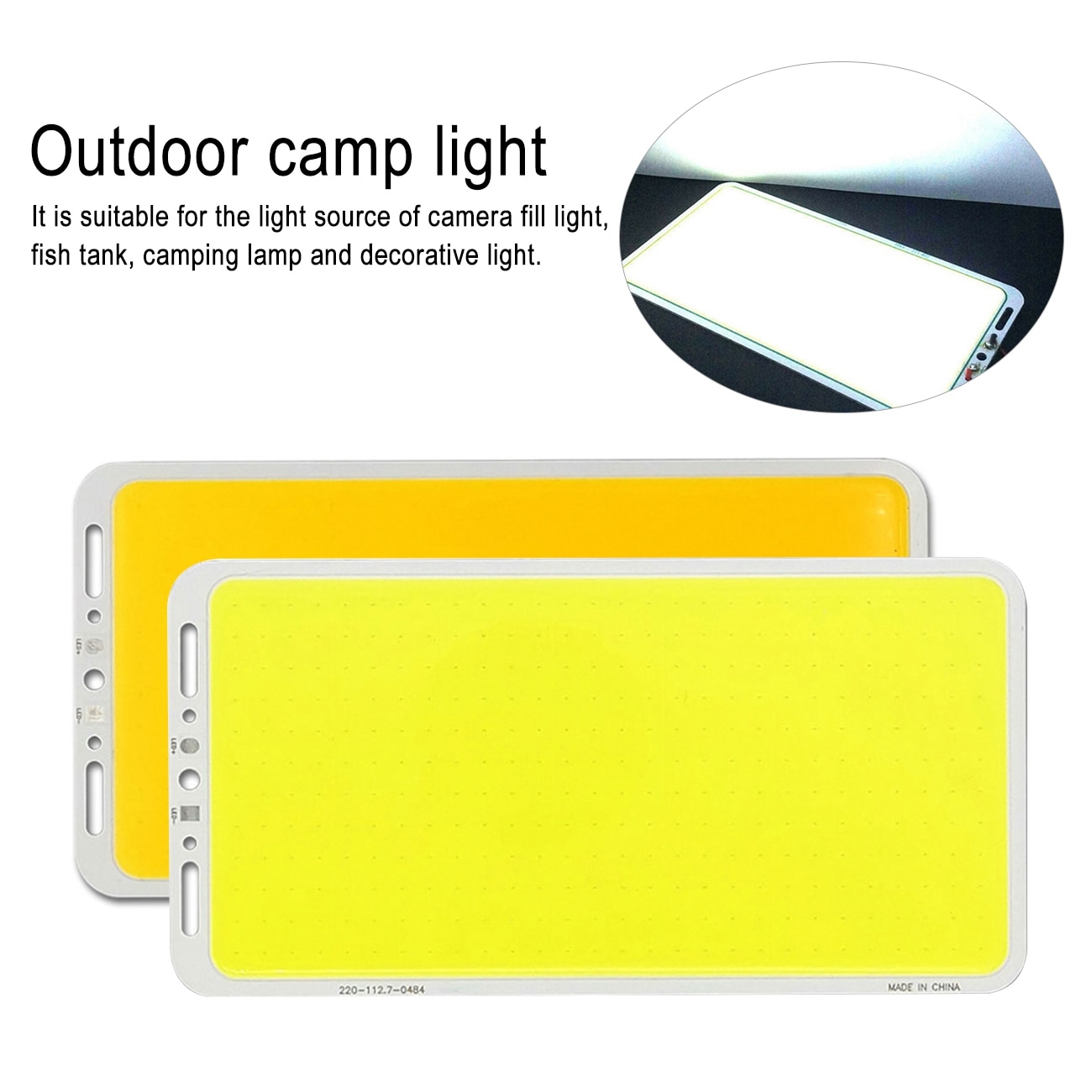 DC 12V COB LED Panel Light 70W Chip Strip Camping ... – Grandado
