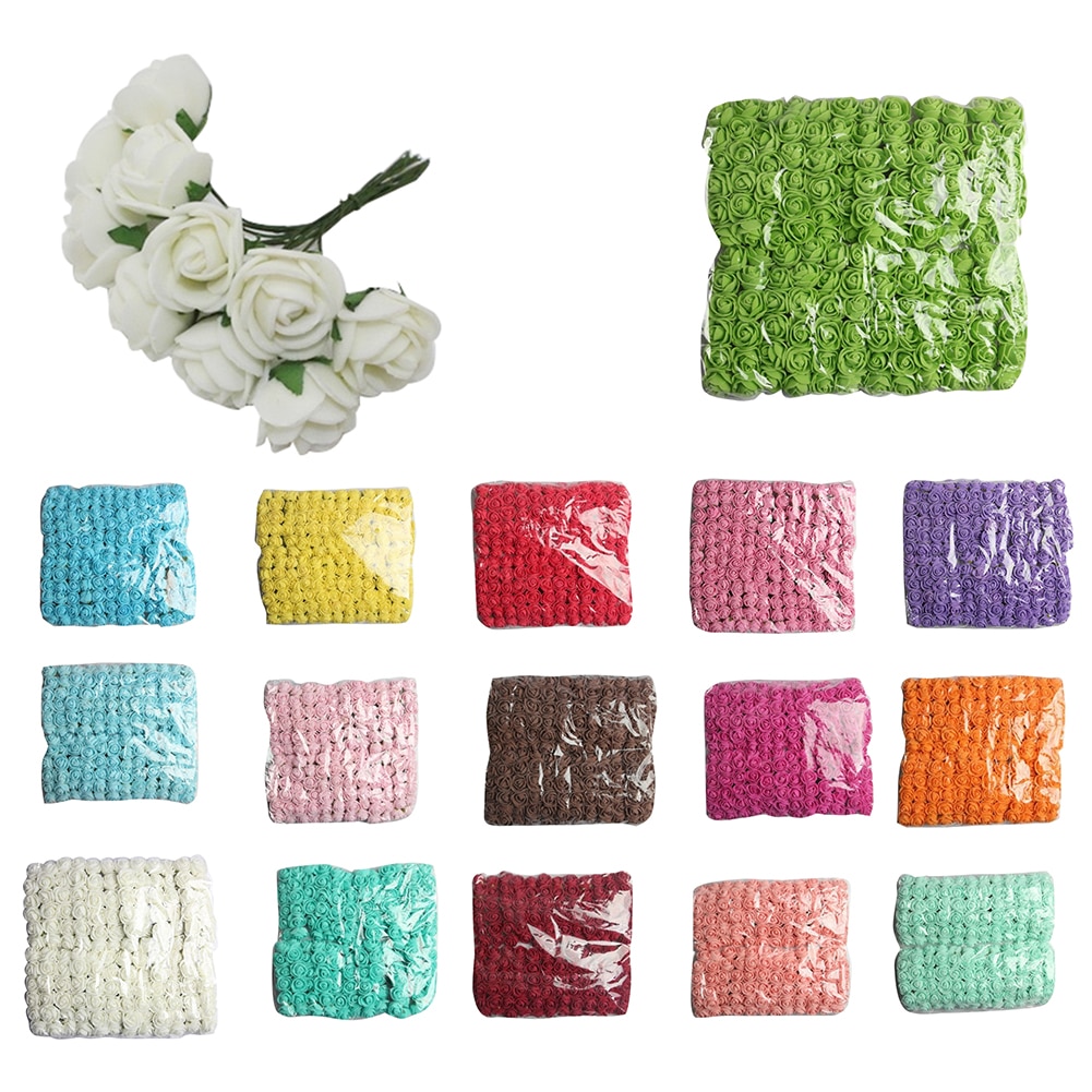 144Pcs 2Cm Pe Rose Foam Mini Bloem Boeket Effen Kl... – Grandado