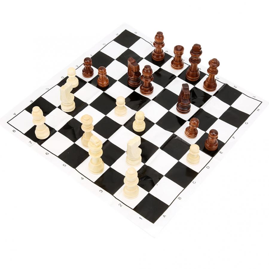 2 in 1 Wooden International Chess Draught Game Set... – Grandado