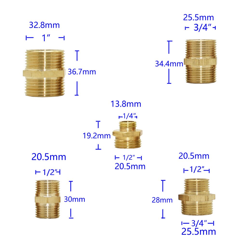 Messing 1 "3/4" Om 1/2 "Naar 1/4&qu... – Vicedeal
