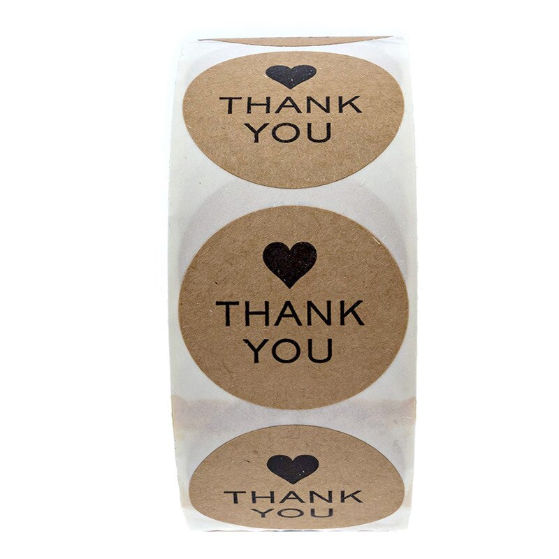 500Pcs Ronde "Dank U" Stickers Seal Labels Etikett... – Grandado
