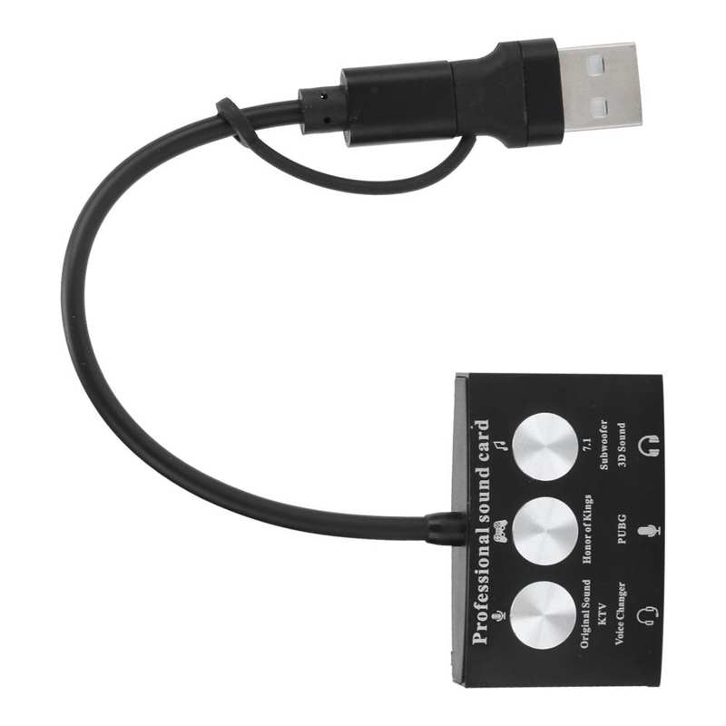 Type‑C Sound Card 2 in 1 Type‑C Sound Card Stereo ... – Grandado