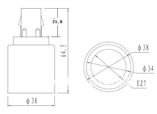4 pin G24 lamp base to E26/E27 Screw light bulb ad... – Vicedeal