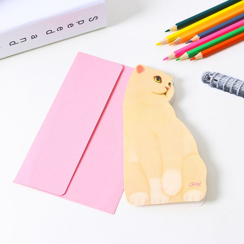Mini thank you Card Cat shape simple Scrapbooking ... – Grandado