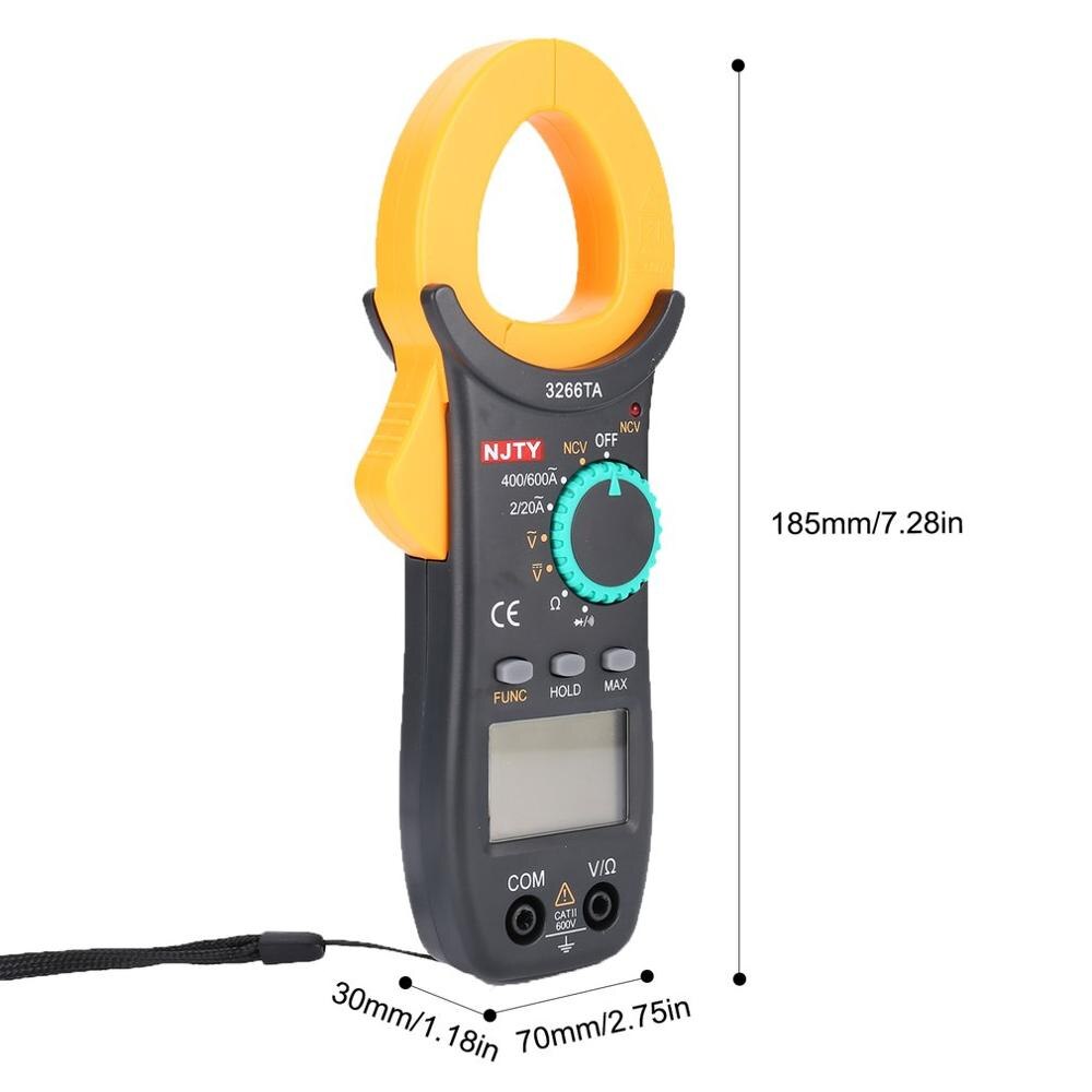 Digital Clamp Meter NJTY DC/AC Volt Amp Ohm Diode ... – Grandado