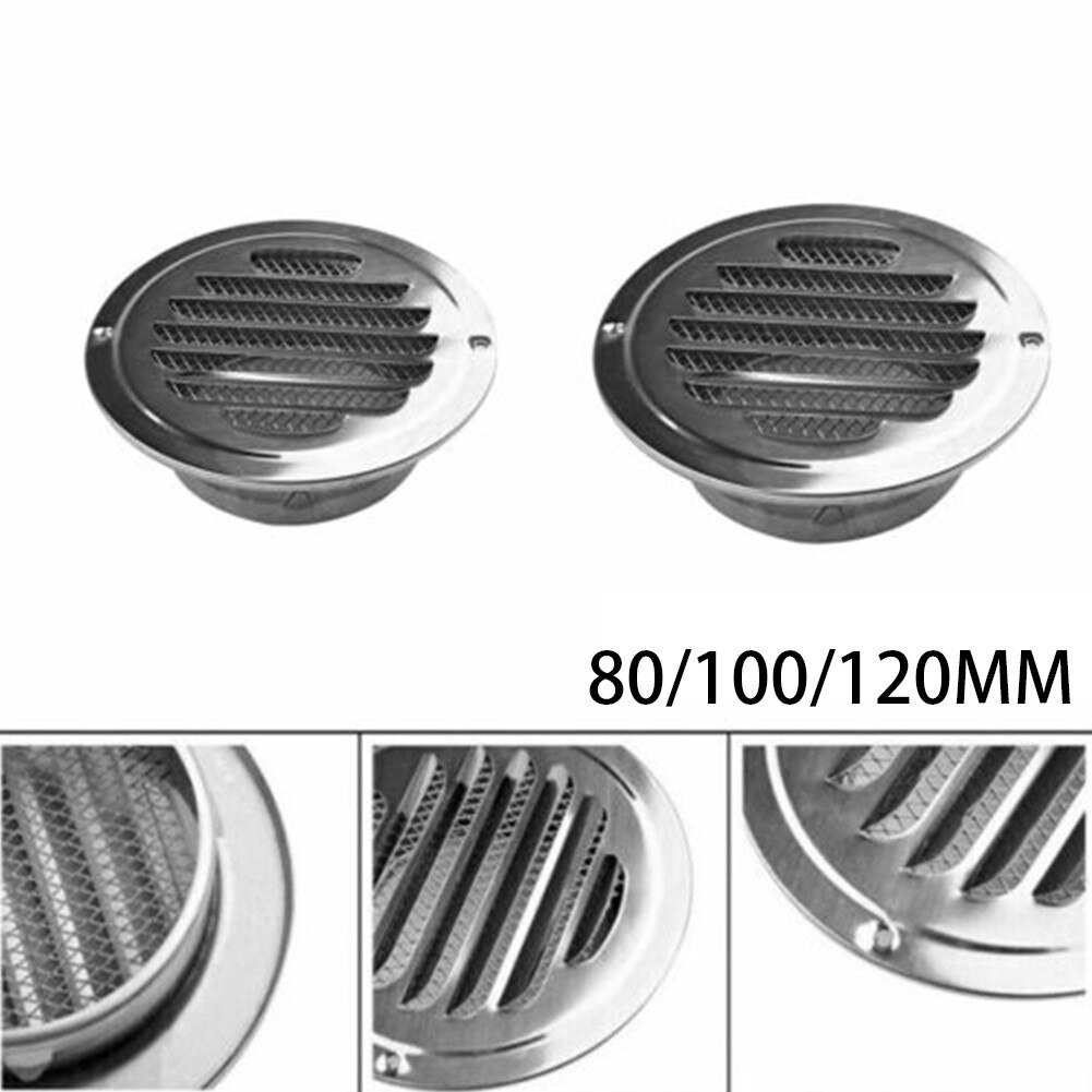 80mm/100mm/120mm Flat Round Air Vent Grill Stainle... – Vicedeal