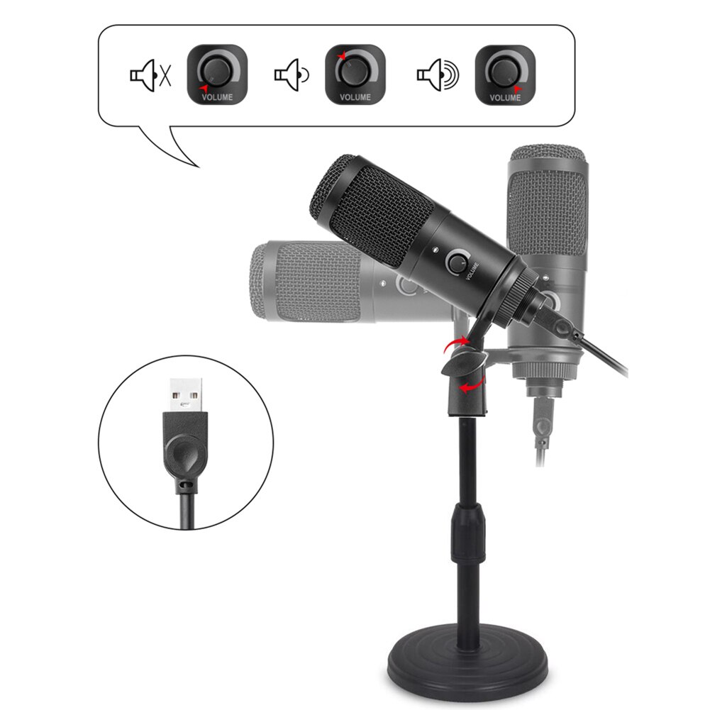USB Computer Condenser Microphone Dual-Layer Acous... – Vicedeal