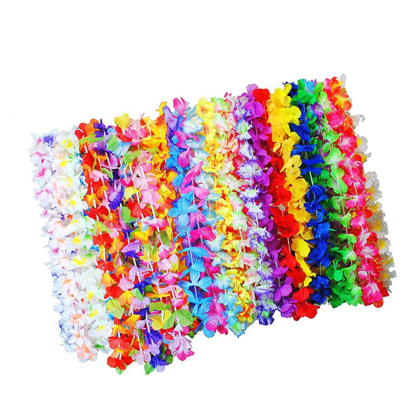 36Pcs Hawaiian Garland Colorful Artificial Flowers... – Grandado