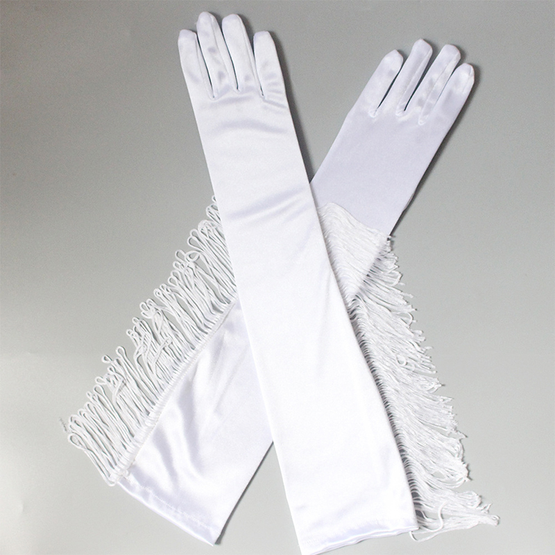 Satin Long Gloves Womens Evening Party Prom Gloves... – Vicedeal