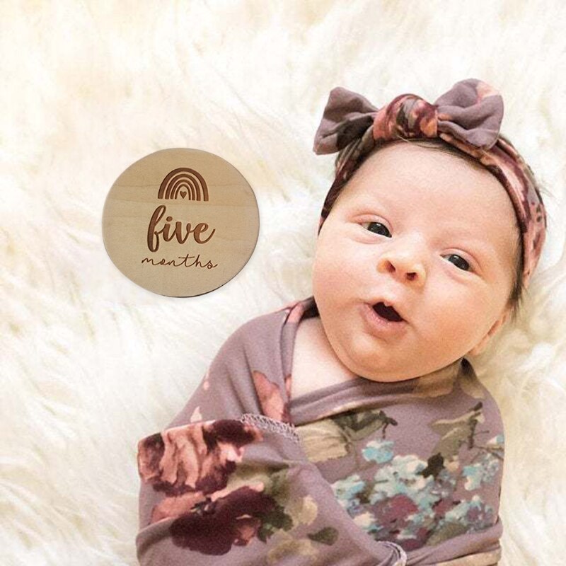 Baby Milestone Card Printed Milestone Circle Disc ... – Grandado