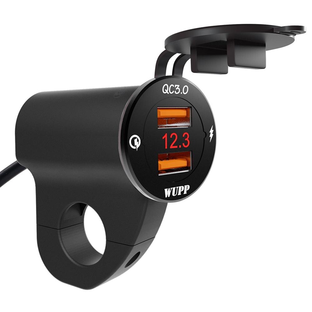 QC3.0 Dual USB Port 12V Waterproof Motorcycle Hand... – Grandado