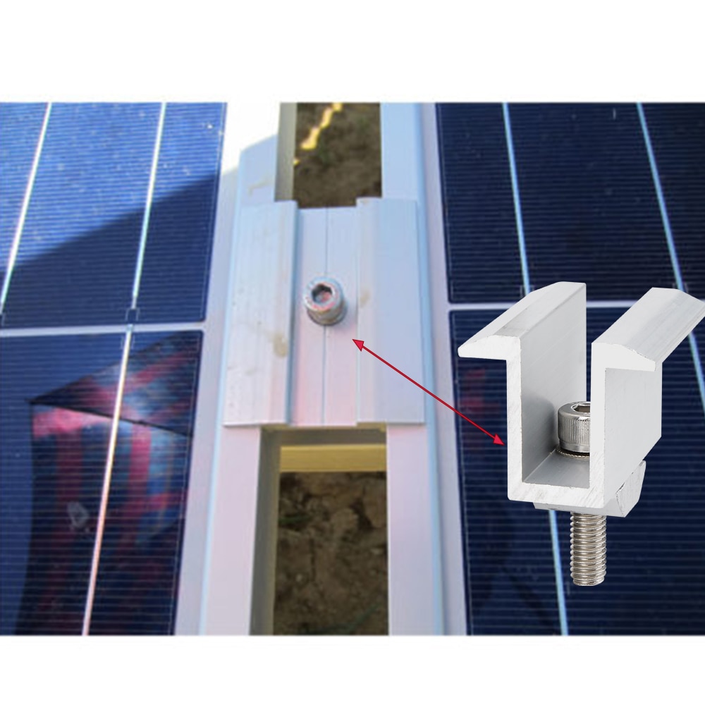 Solar Mounting Bracket End Clamp for panel 35mm 40... – Vicedeal