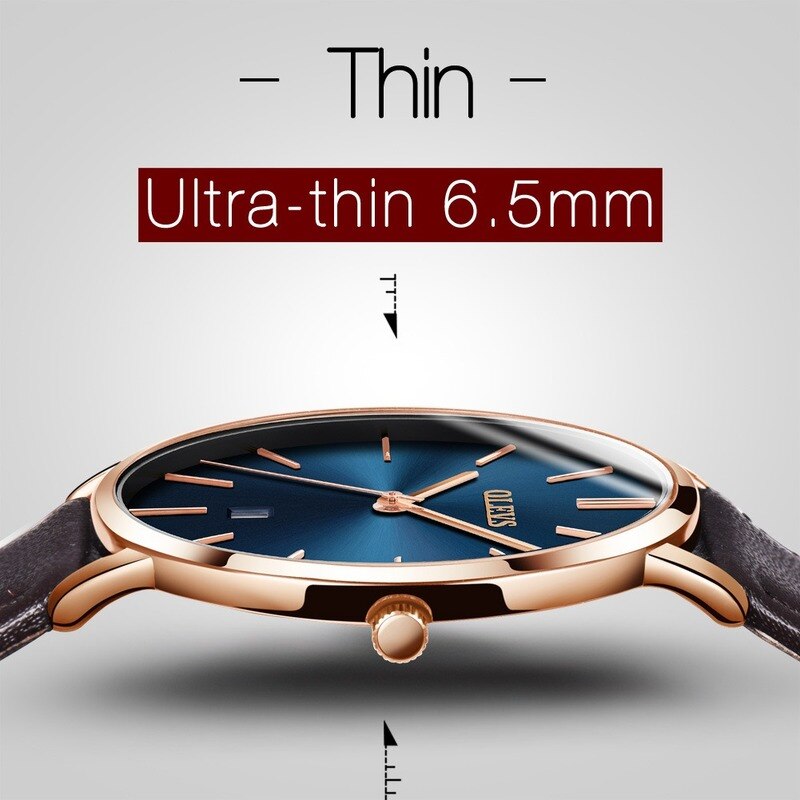 ultra-thin leather waterproof couple watch quartz ... – Vicedeal