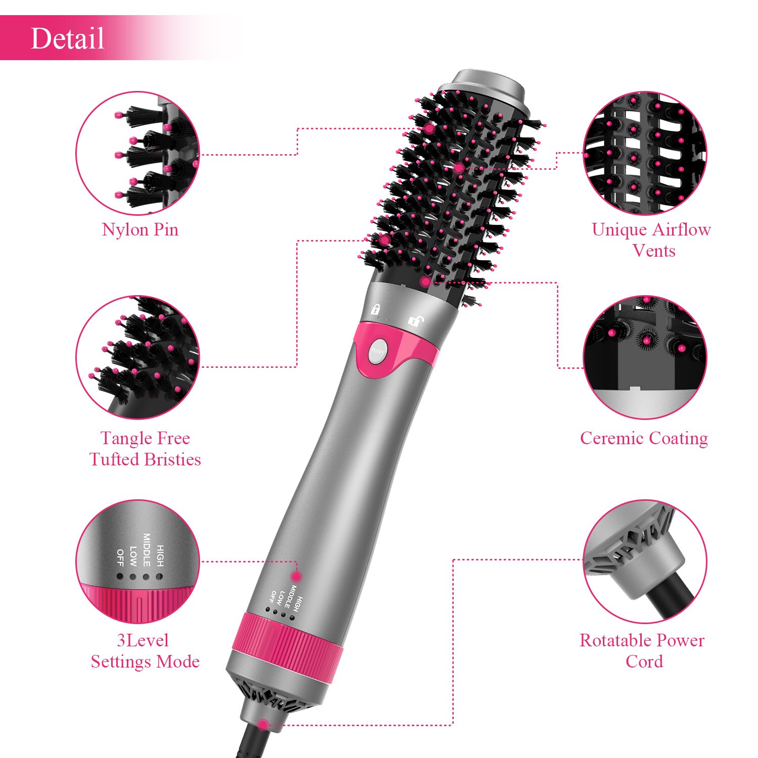 Interchangeable Multifunctional Hair Dryer And Cur... – Vicedeal